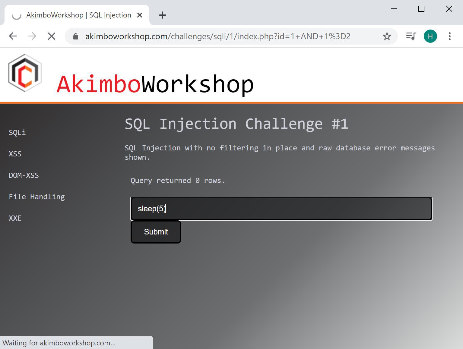 Finding SQL Injection - Akimbo Core Finding SQL Injection - Akimbo Core